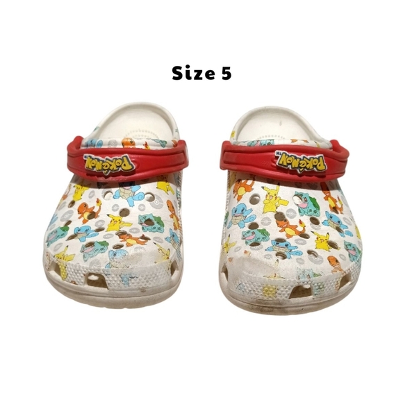 CROCS | Shoes | Crocs Boys White Red Pokemon Character Slip On Classic ...